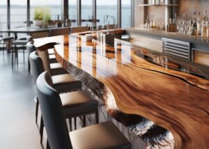 Epoxy Live Edge Bar Top