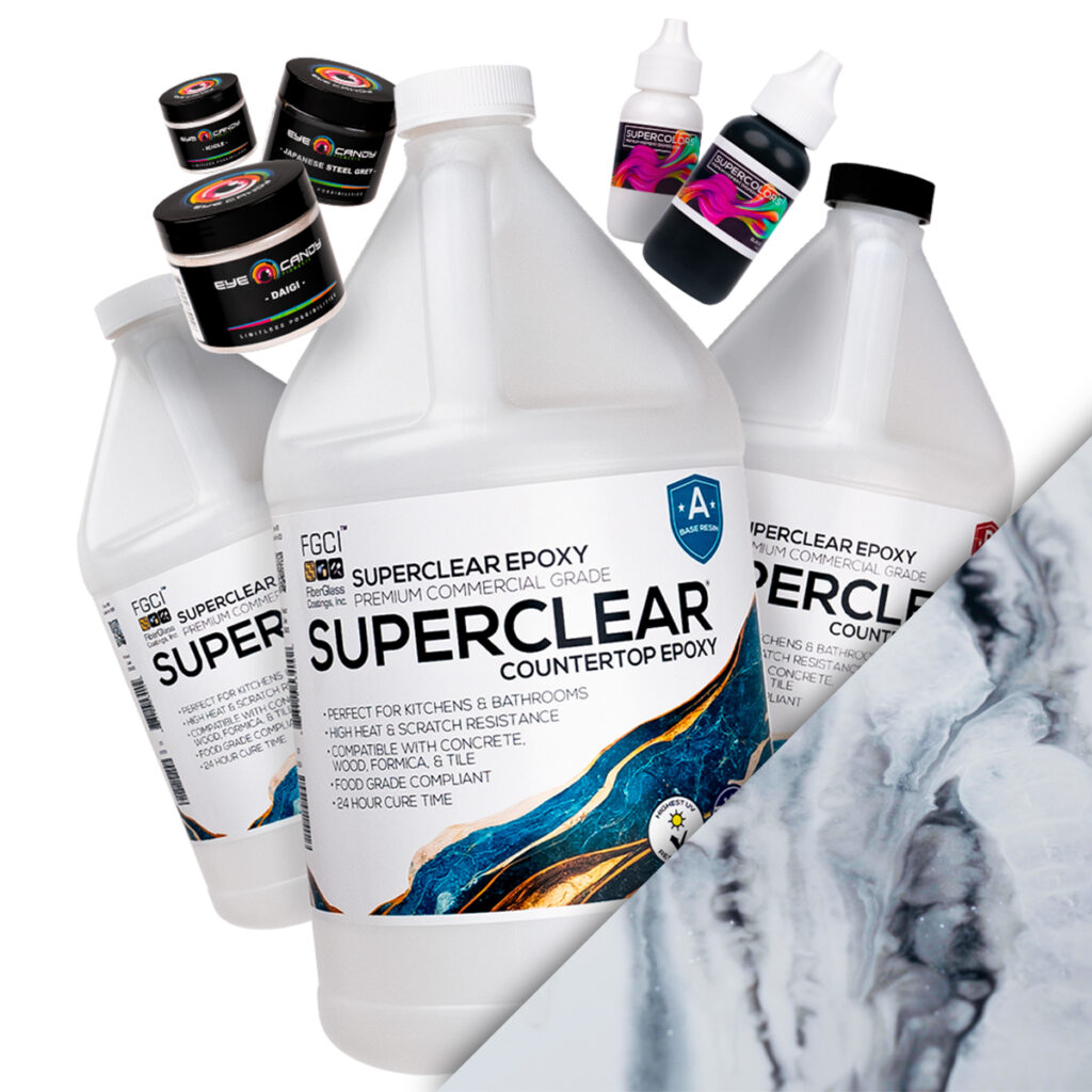 White Marble Plus Countertop Epoxy Resin Kit 2:1